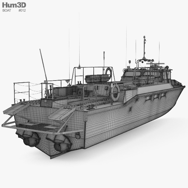 CB90-class fast assault craft 3D model - Download Warship on 3DModels.org