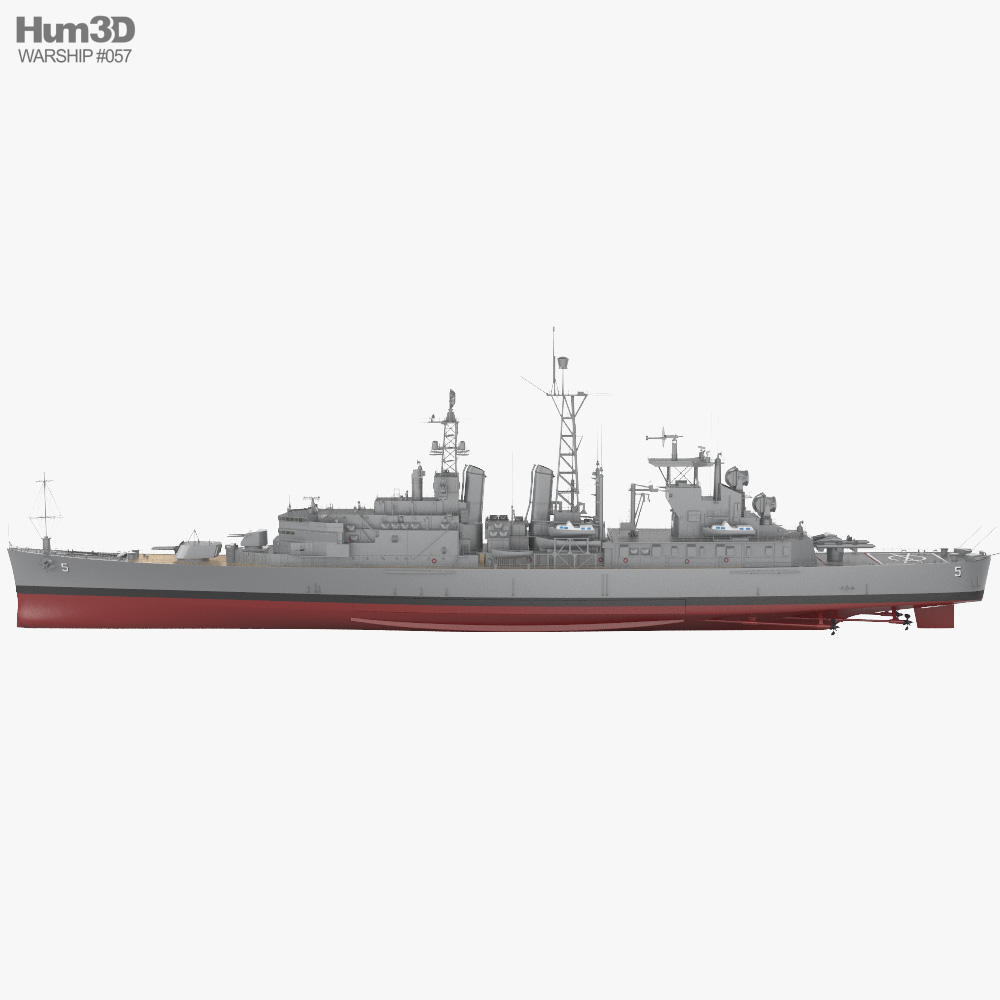 克里夫蘭級輕巡洋艦 3D模型 - 下载 军舰 开启 3DModels.org