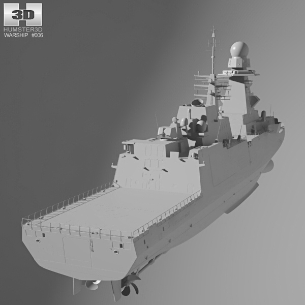 FREMM frigate 3D model - Download Warship on 3DModels.org