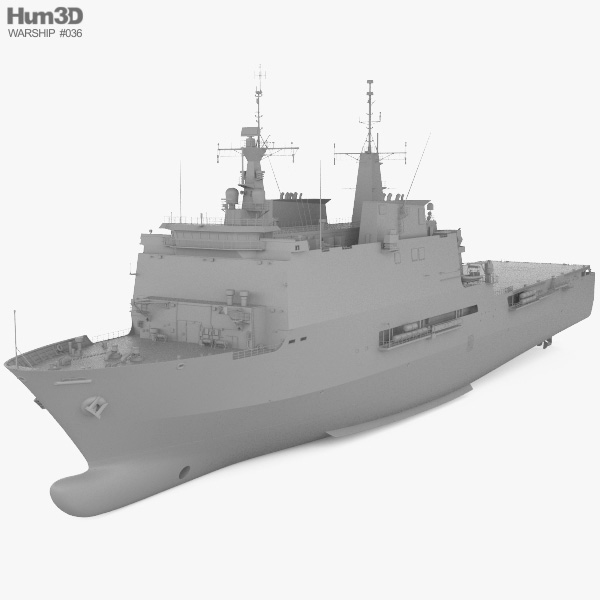Galicia-class landing platform dock 3D model - Download Warship on ...