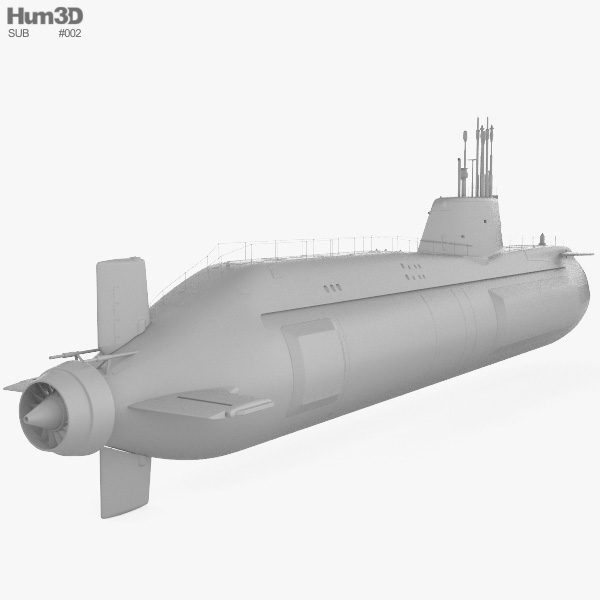 HMS Astute submarine 3D model - Download Submarine on 3DModels.org