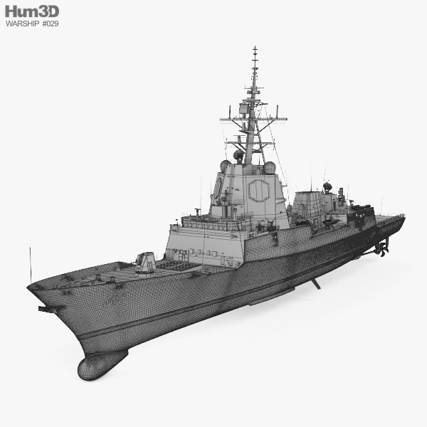 Hobart-class destroyer 3D model - Download Warship on 3DModels.org