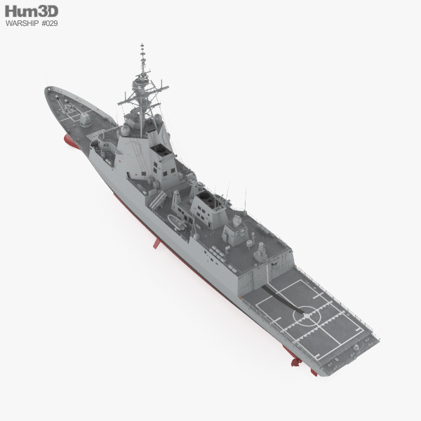 Hobart-class destroyer 3D model - Download Warship on 3DModels.org