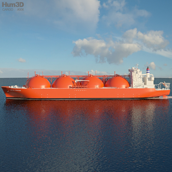 LNG Carrier Arctic Princess 3D model - Download Tanker on 3DModels.org