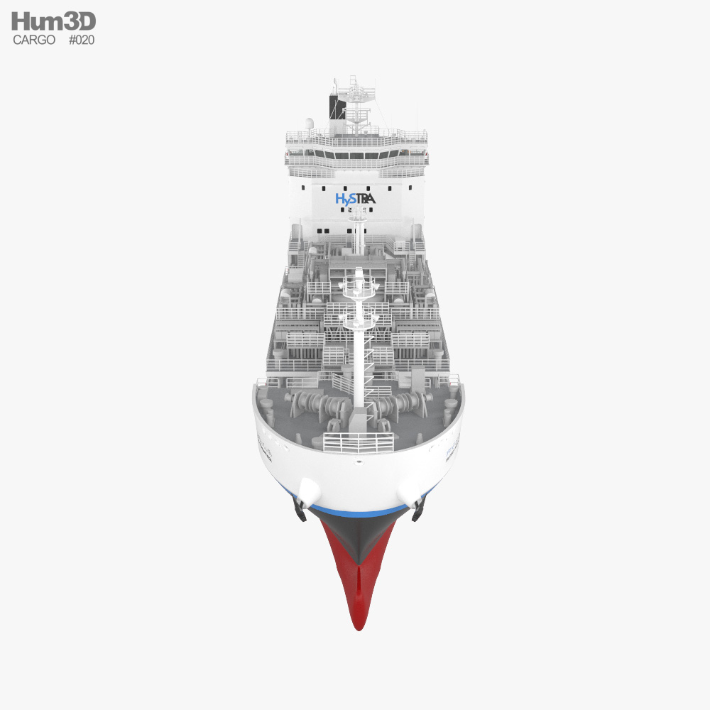 Liquid hydrogen carrier ship Suiso Frontier 3D model - Download Tanker ...