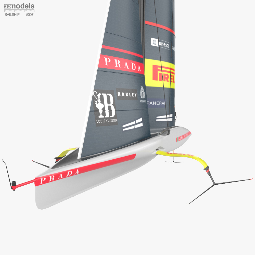 Luna Rossa Prada Pirelli 3D model - Download Yacht on 3DModels.org