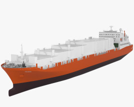 MV Maj. Bernard F. Fisher container ship 3D model - Download Cargo ship ...