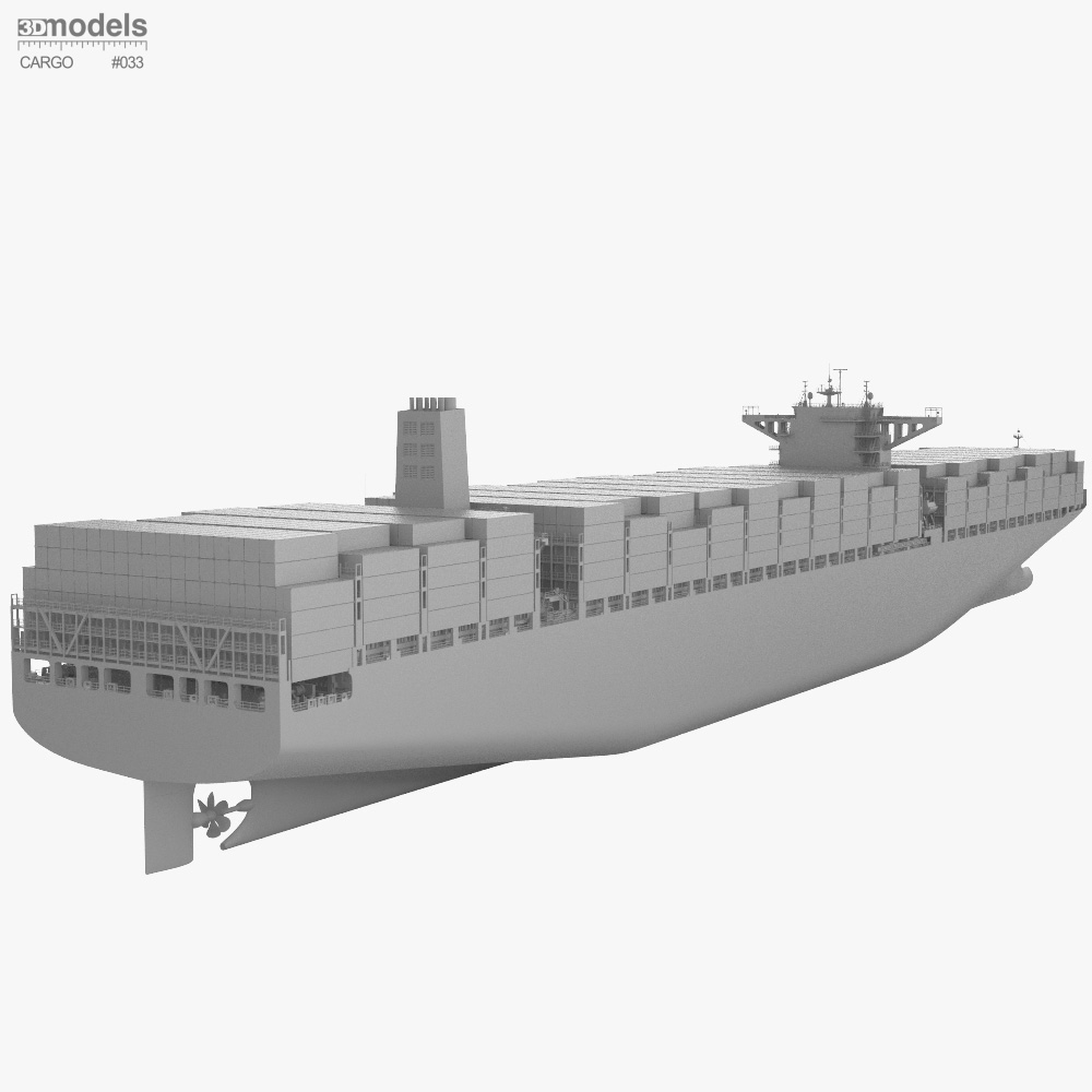 Maersk Edinburgh-Class Container Ship 3D model - Download Cargo ship on ...