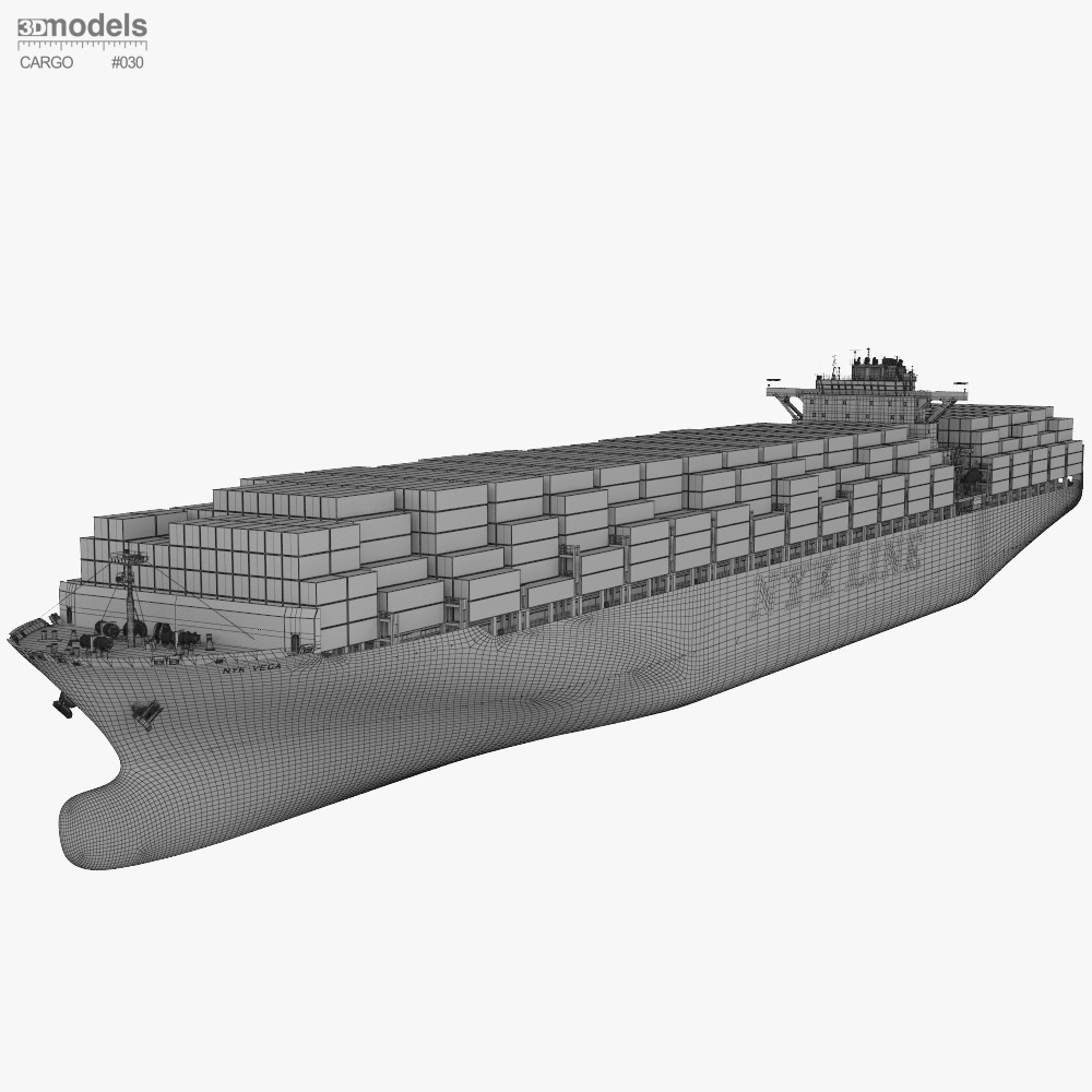 NYK Vega-class container ship 3D 모델 - 다운로드 화물선 on 3DModels.org