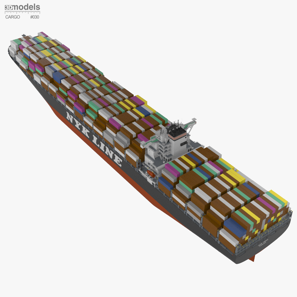 NYK Vega-class container ship 3D модель - Скачать Грузовые суда на ...