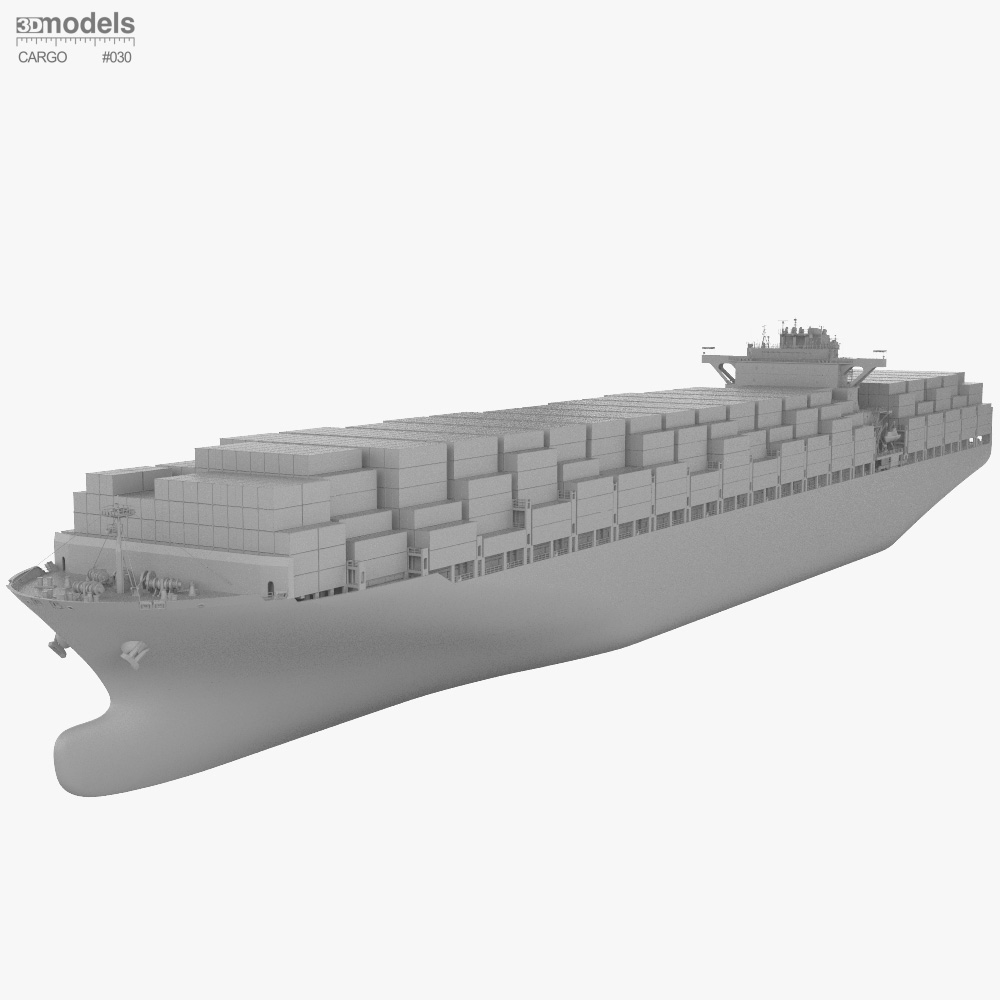 NYK Vega-class container ship 3D model - Download Cargo ship on ...