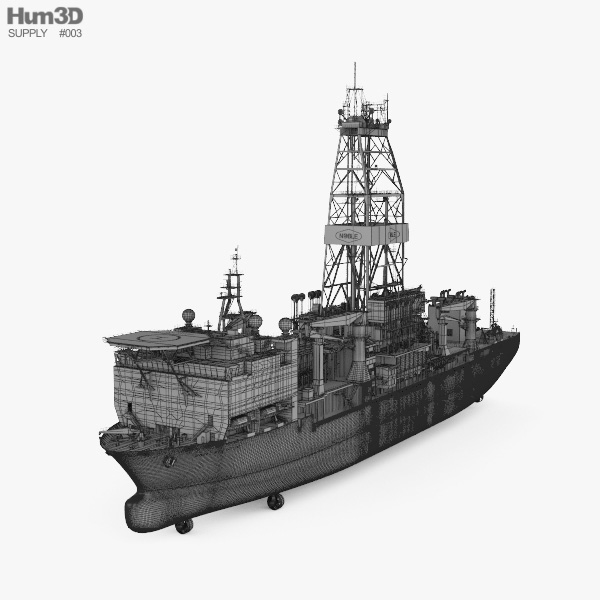 Noble Drillship 3D model - Download Service ship on 3DModels.org