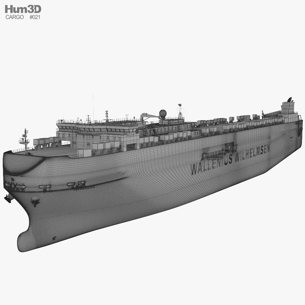 Roll-on roll-off ship MV Tonsberg 3D model - Download Cargo ship on ...