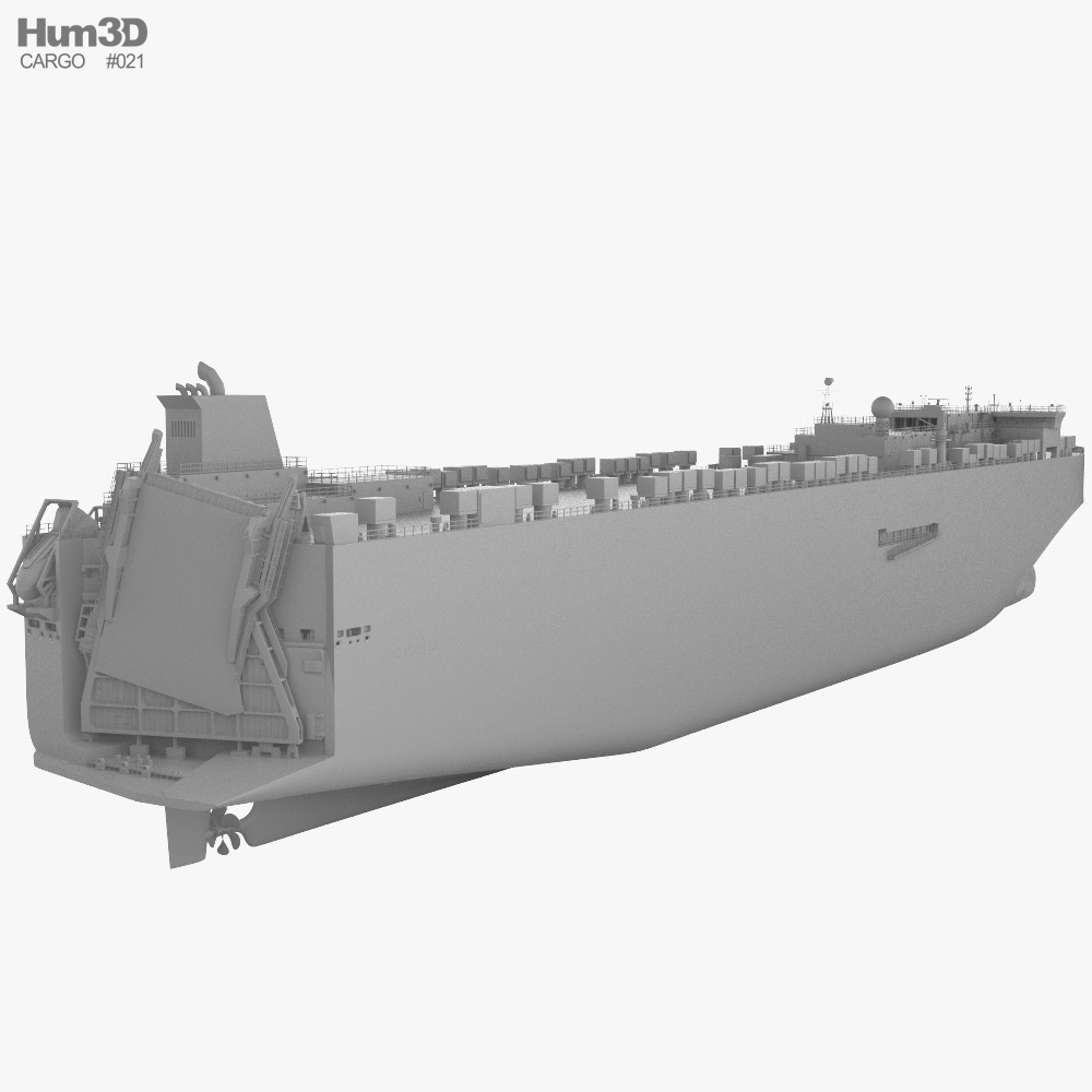 Roll-on roll-off ship MV Tonsberg 3D model - Download Cargo ship on ...