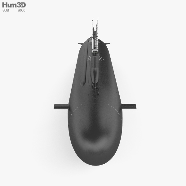 Seawolf-class submarine 3D model - Download Submarine on 3DModels.org