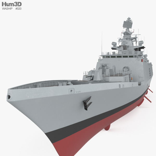 Shivalik-class frigate 3D model - Download Warship on 3DModels.org