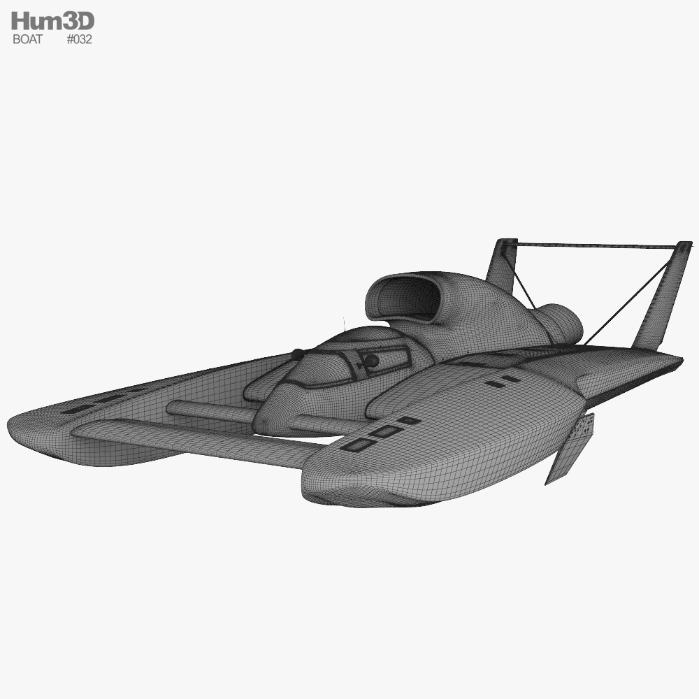 Spirit of Detroit hydroplane 3D model - Download Motorboat on 3DModels.org