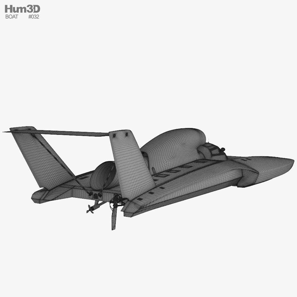 Spirit of Detroit hydroplane 3D model - Download Motorboat on 3DModels.org