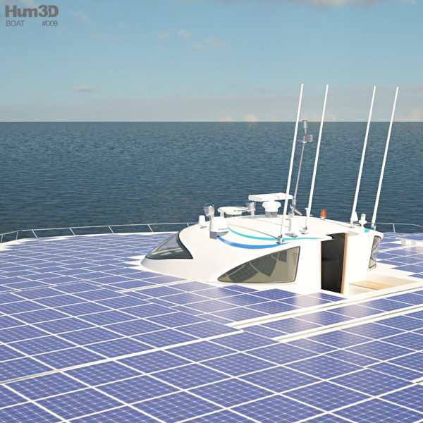 MS Turanor PlanetSolar solar-powered boat 3D model - Download Yacht on ...