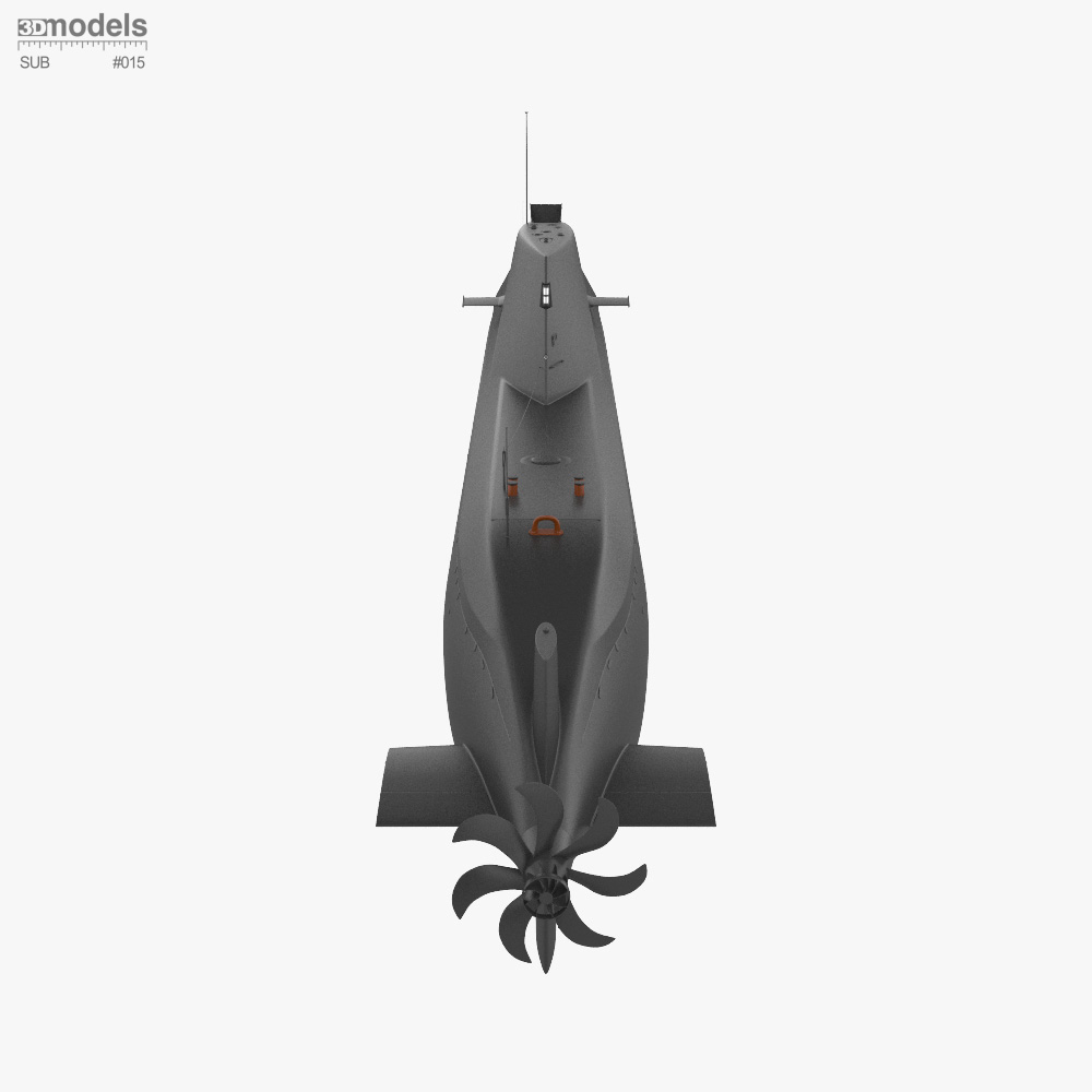 Submarino tipo 214 Modelo 3D - Descargar Submarino on 3DModels.org