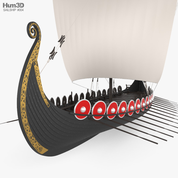 Viking Longship 3D model - Download Sailing ship on 3DModels.org