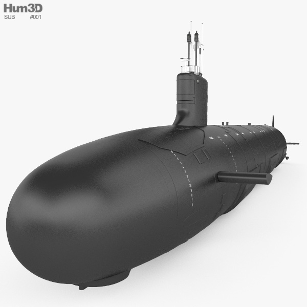 Virginia-class submarine 3D model - Download Submarine on 3DModels.org