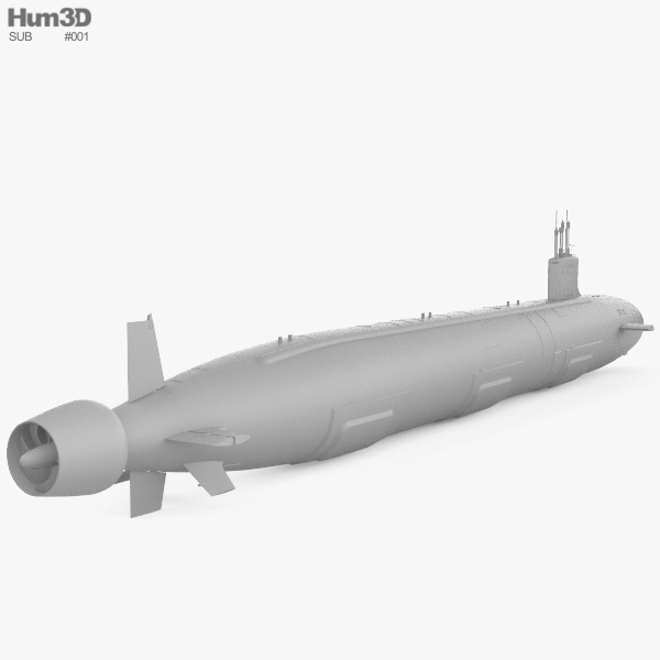 Virginia-class submarine 3D model - Download Submarine on 3DModels.org