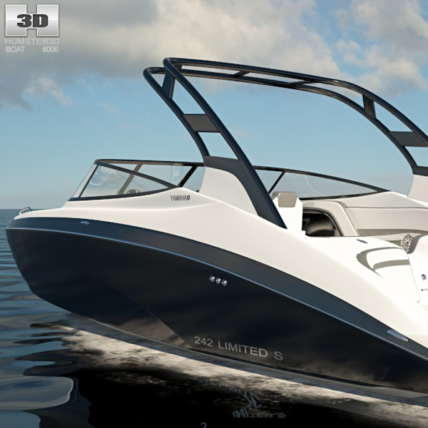 Yamaha 242 Limited S Jet Boat 3D model - Download Motorboat on 3DModels.org