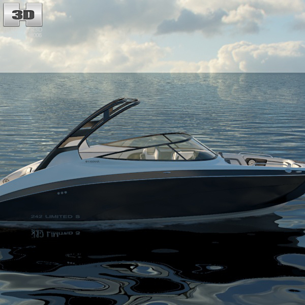 Yamaha 242 Limited S Jet Boat 3D model - Download Motorboat on 3DModels.org