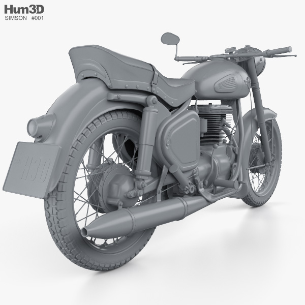 Simson AWO 425 Sport 1961 3D model - Download Motorcycle on 3DModels.org