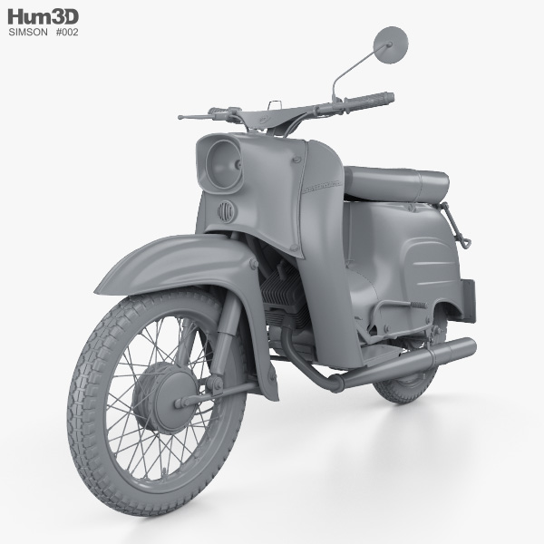 Simson KR51 Schwalbe 1967 3D model - Download Motorcycle on 3DModels.org
