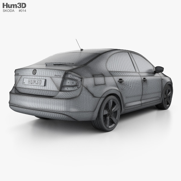 Skoda Rapid 2015 3D model - Download Hatchback on 3DModels.org