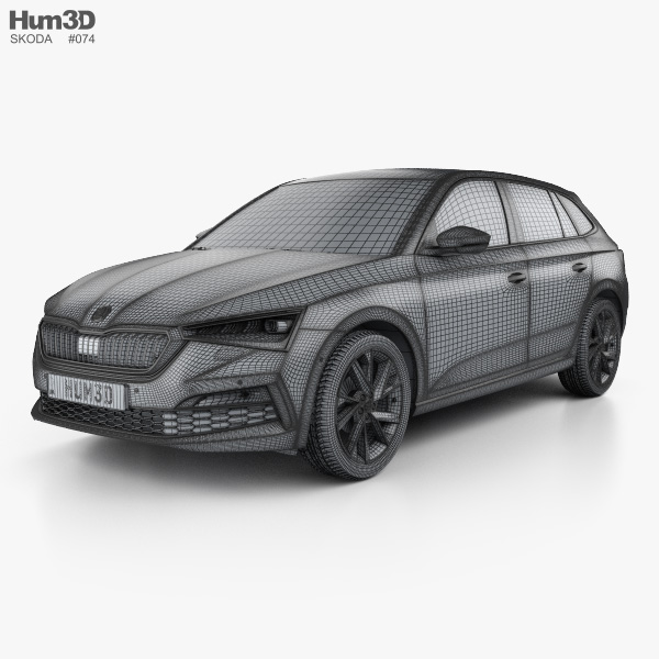Skoda Scala 2021 3D model - Download Hatchback on 3DModels.org