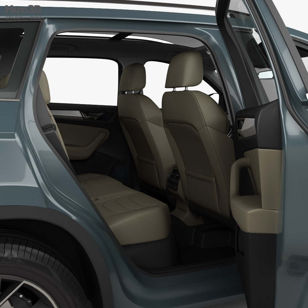 Skoda Kodiaq 인테리어 가 있는 2020 3D 모델 - 다운로드 Crossover SUV on 3DModels.org