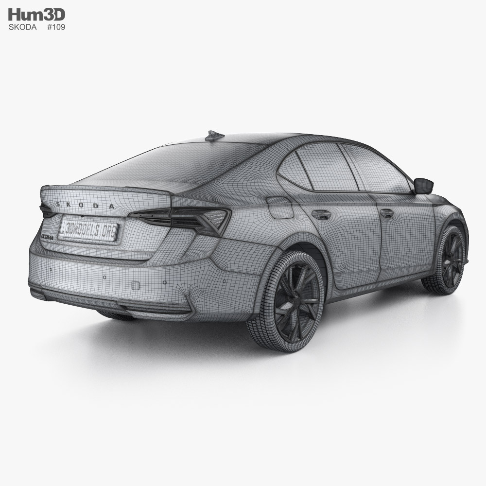 Skoda Octavia liftback Sportline 2025 3D model - Download Hatchback on ...