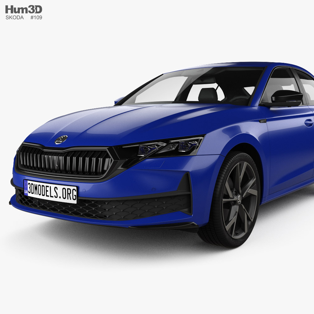 Skoda Octavia liftback Sportline 2025 3D model - Download Hatchback on ...