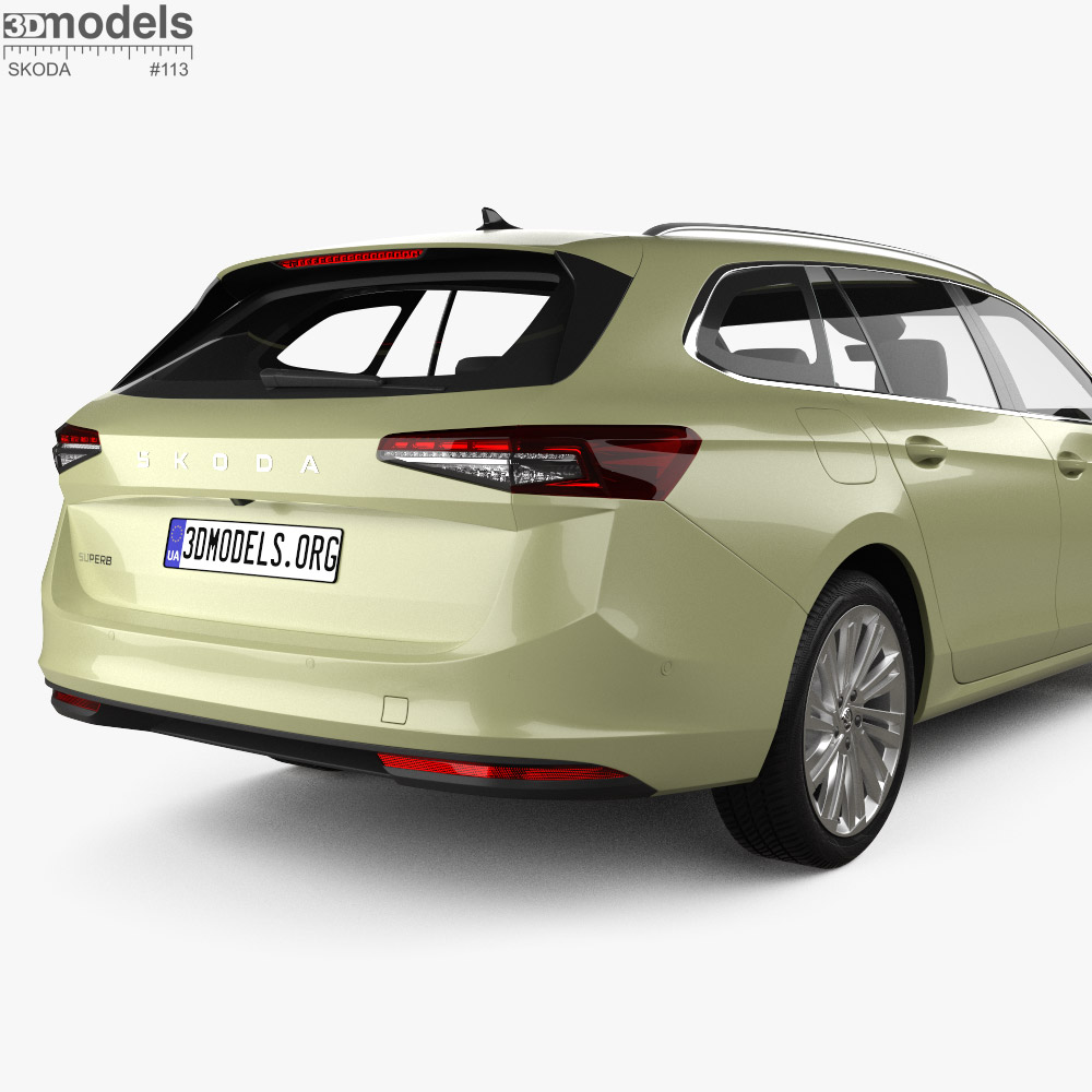 Skoda Superb combi 2025 3D model - Download Wagon car on 3DModels.org