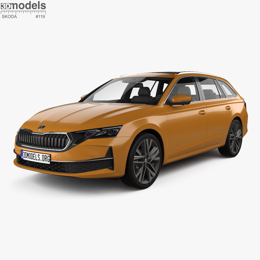 Skoda Octavia combi 2025 3D model - Download Wagon car on 3DModels.org
