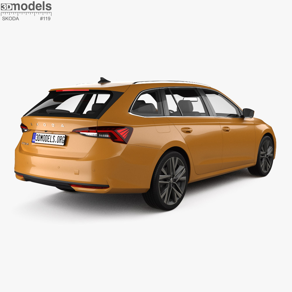 Skoda Octavia combi 2025 3D model - Download Wagon car on 3DModels.org