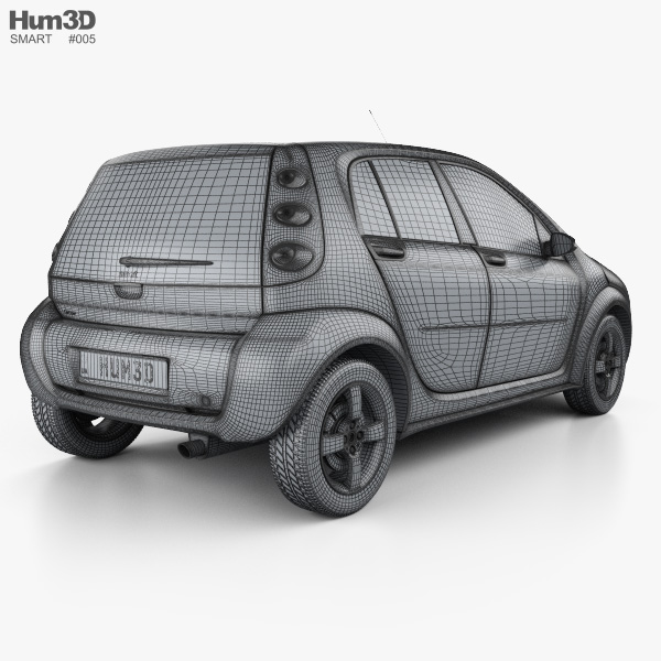 Smart Forfour 2008 3D 모델 - 다운로드 Hatchback on 3DModels.org