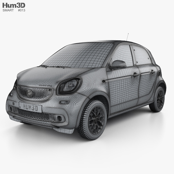 Smart ForFour Electric Drive 2020 3D model - Download Sports car on ...