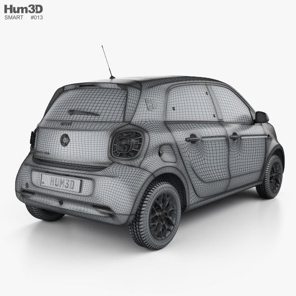Smart ForFour Electric Drive 2020 3D model - Download Sports car on ...