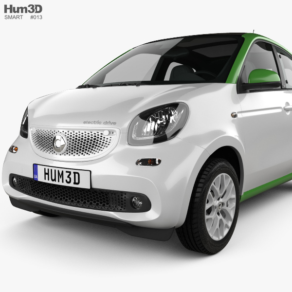 Smart ForFour Electric Drive 2020 3D model - Download Sports car on ...