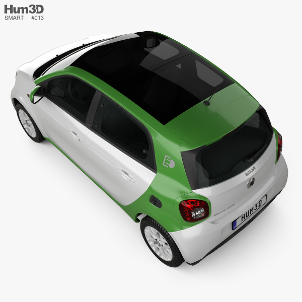 Smart ForFour Electric Drive 2020 3D model - Download Sports car on ...