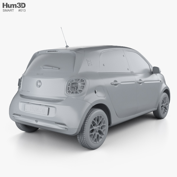 Smart ForFour Electric Drive 2020 3D model - Download Sports car on ...