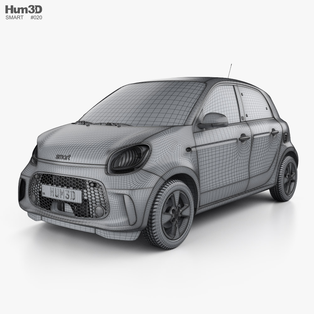 Smart ForFour EQ Passion 2022 3D модель - Скачати Sports car на ...