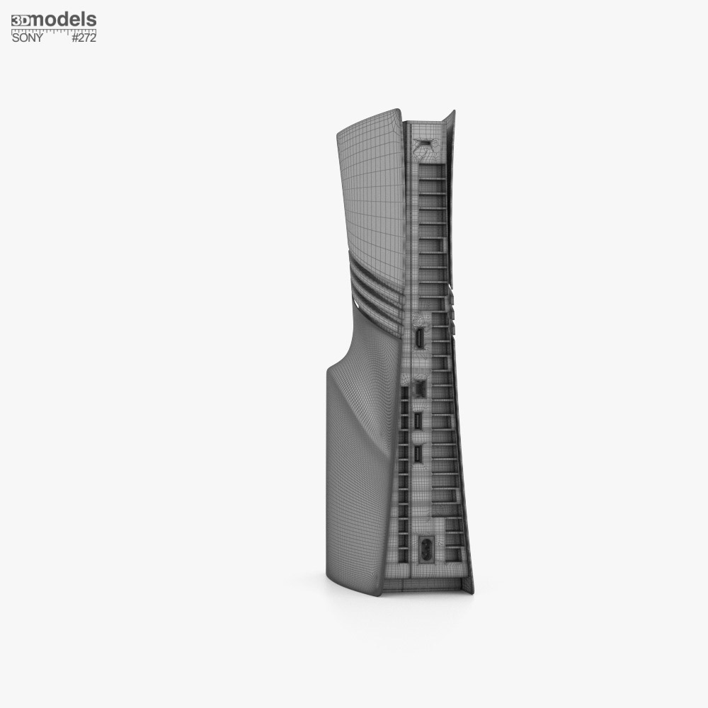 Sony PS5 Pro Blanco Modelo 3D - Descargar Consola de juegos activado ...