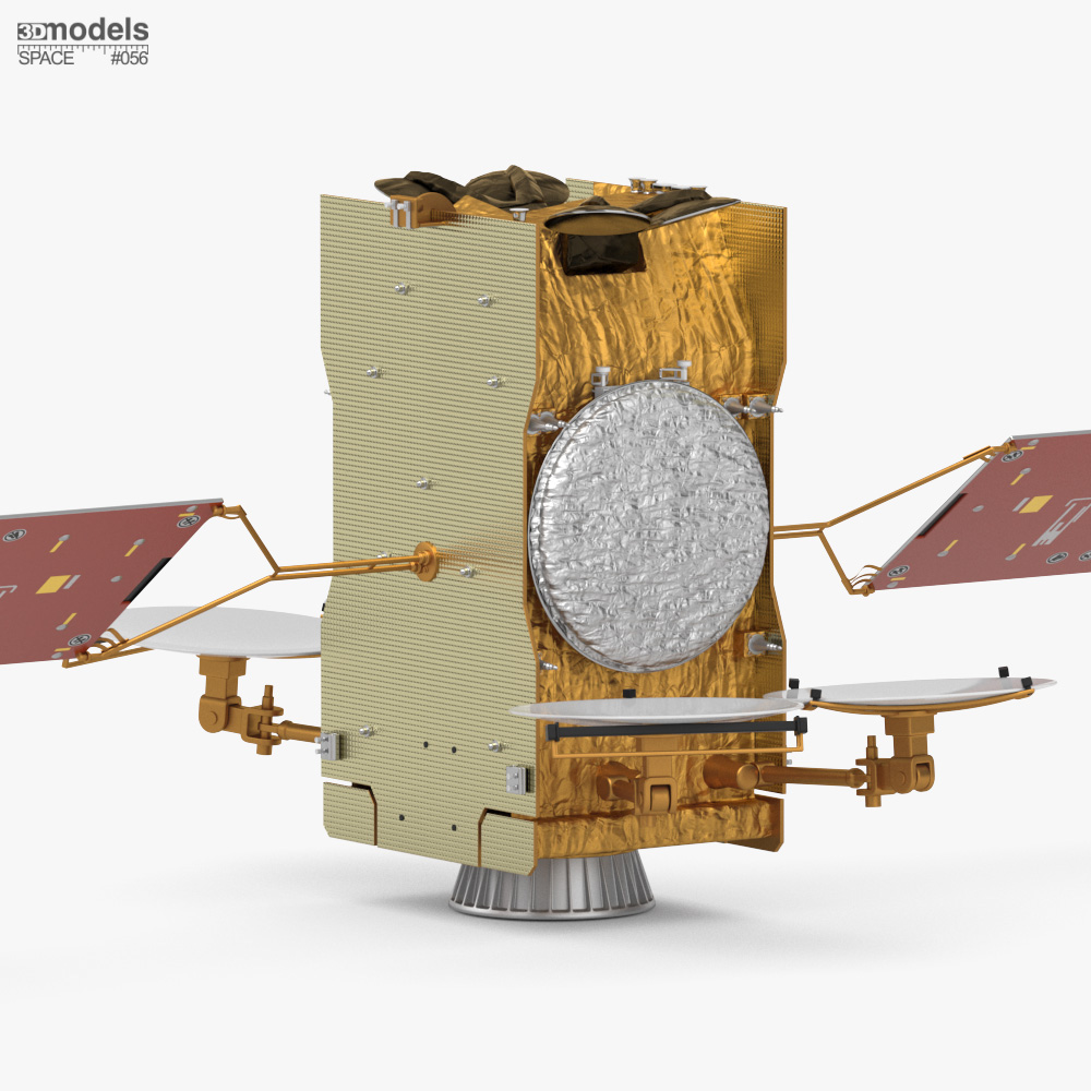 Measat Telecommunication Satellite System 3D model - Download Satellite ...