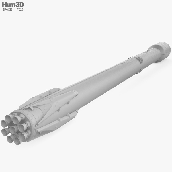 Falcon 9 3D model - Download Rockets on 3DModels.org
