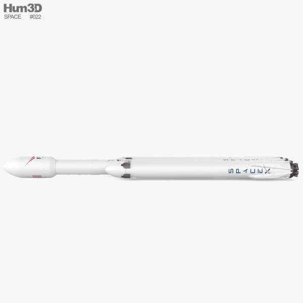 Falcon Heavy 3D model - Download Rockets on 3DModels.org